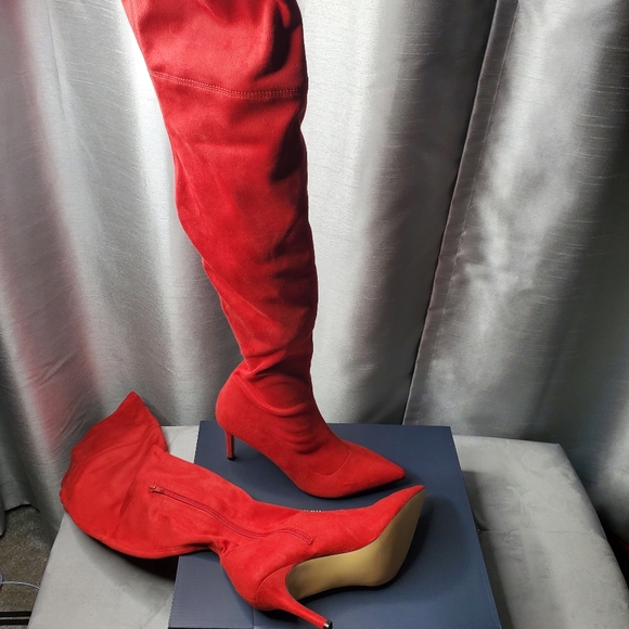 Shoes | Red Sexy Thigh High Boots | Poshmark